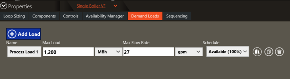 Domestic Hot Water (DWH) and Plant Demand Loads