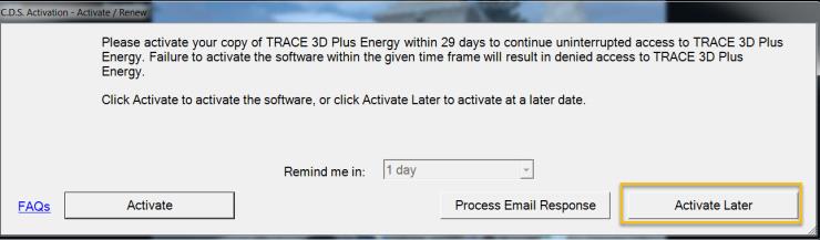 Activate Trace 3D Plus/Connect to License Server
