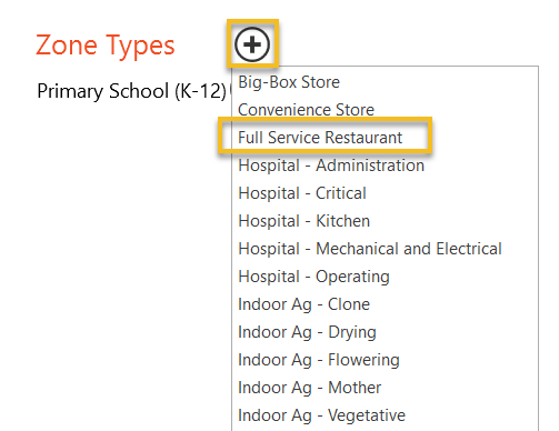 Templates (Building Construction, Room Types, Zone Types)