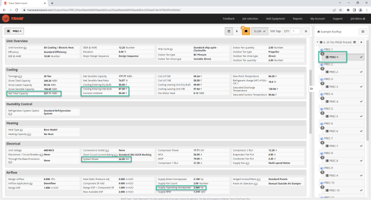 Creating Equipment Curves from Trane Select Assist