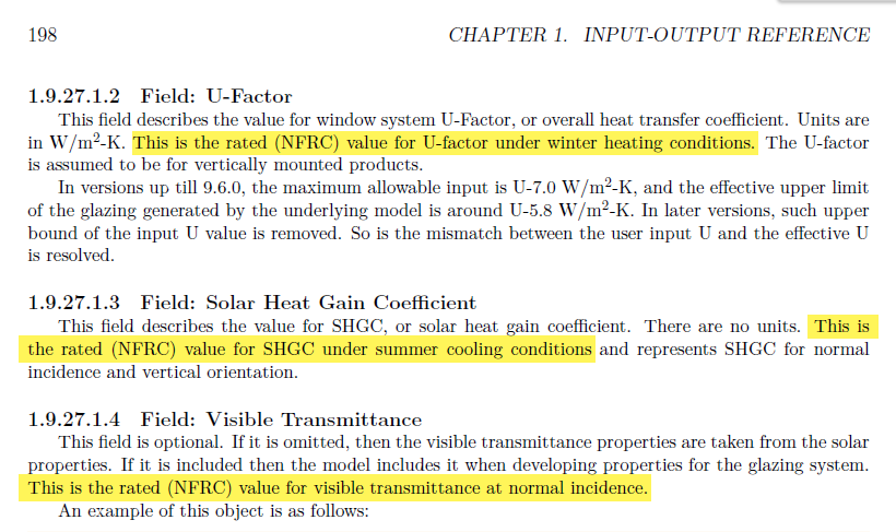 Understanding U-Factors for simple glazings in TRACE 3D Plus