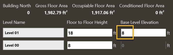 Levels, Elevations and Floor to Floor Height