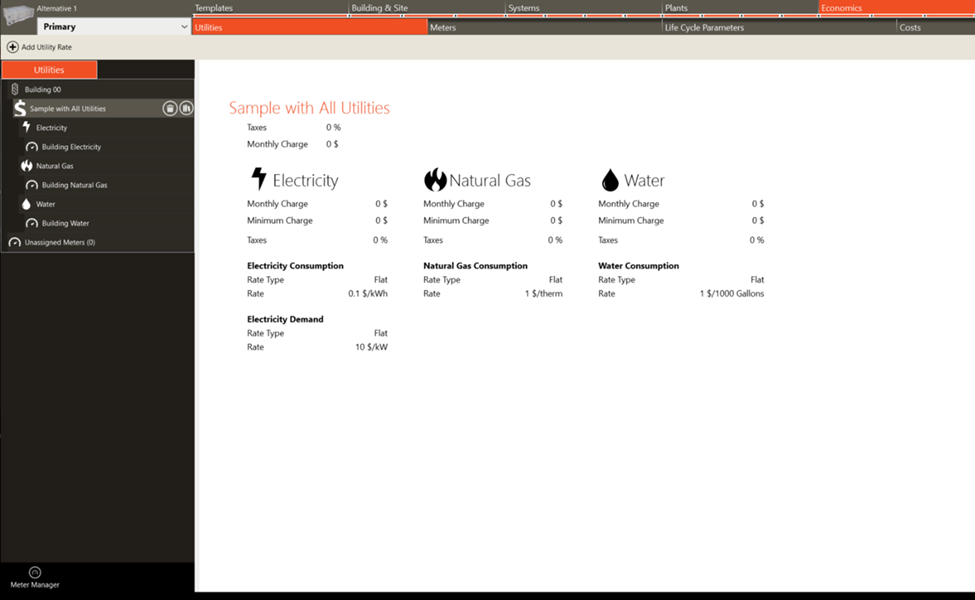 Utilities and Utility Rate Setup