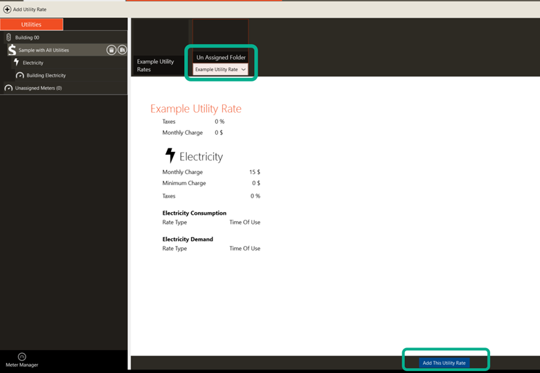Utilities and Utility Rate Setup